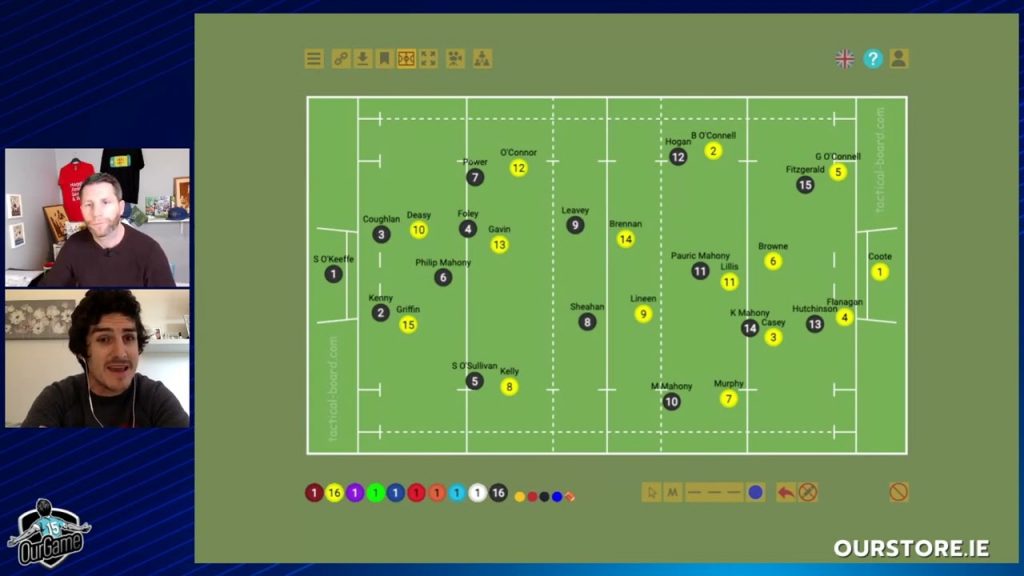 Tactics board for Ballygunner v Ballyea - OurGame